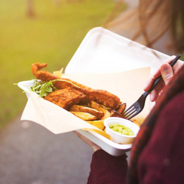 XL rectangular burger box from vegware, white (12"x6") (pack of 125 ...